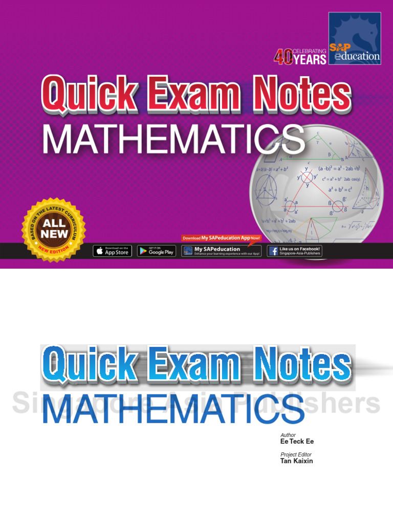 Quick EMaths Exam Notes | PDF | Decimal | Geometry