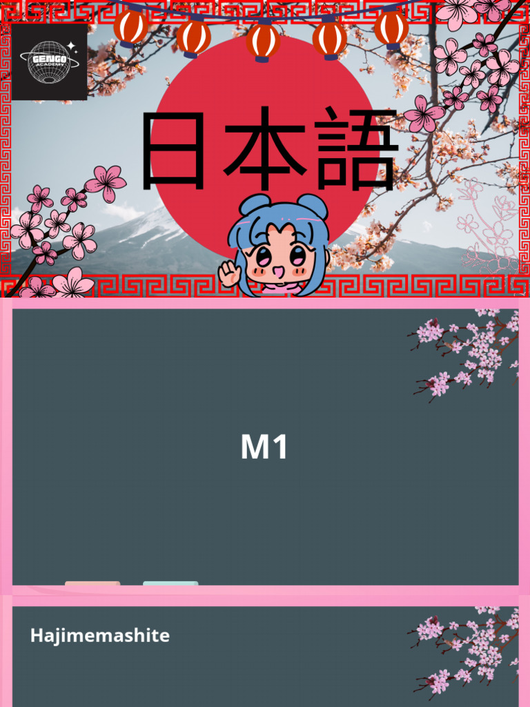 M1 C1 | PDF | Kanji | Idioma japonés