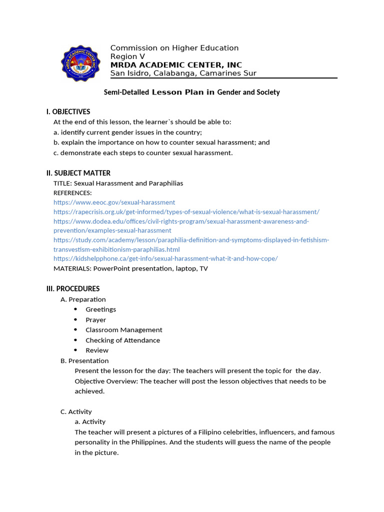Grp4 Semi Lesson Plan | PDF | Injustice | Sexuality