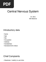Case Taking Proforma - Central Nervous System | PDF | Anatomical Terms ...