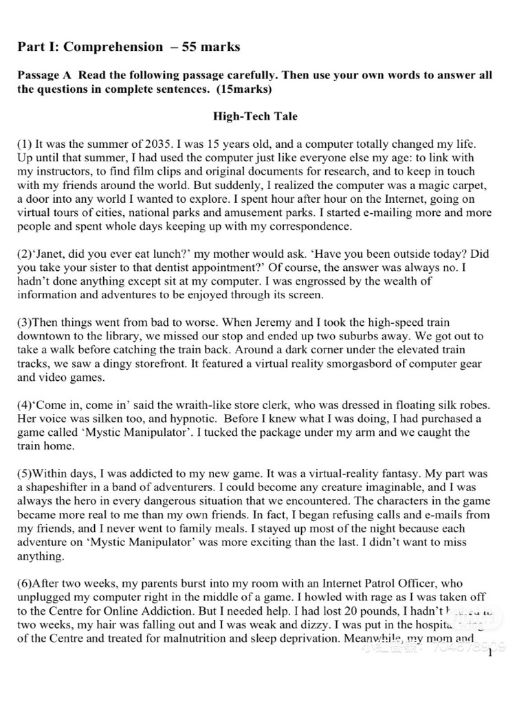 HK Band1 Readingcompre | PDF