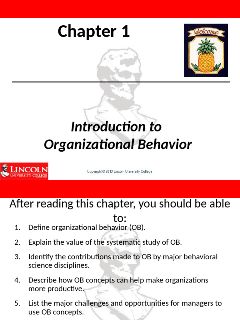 Chapter 1 Introduction To Organizational Behaviour | PDF | Diversity ...