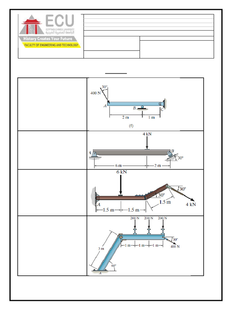 Support Reactions in Cantilever Beam | PDF | Technology & Engineering