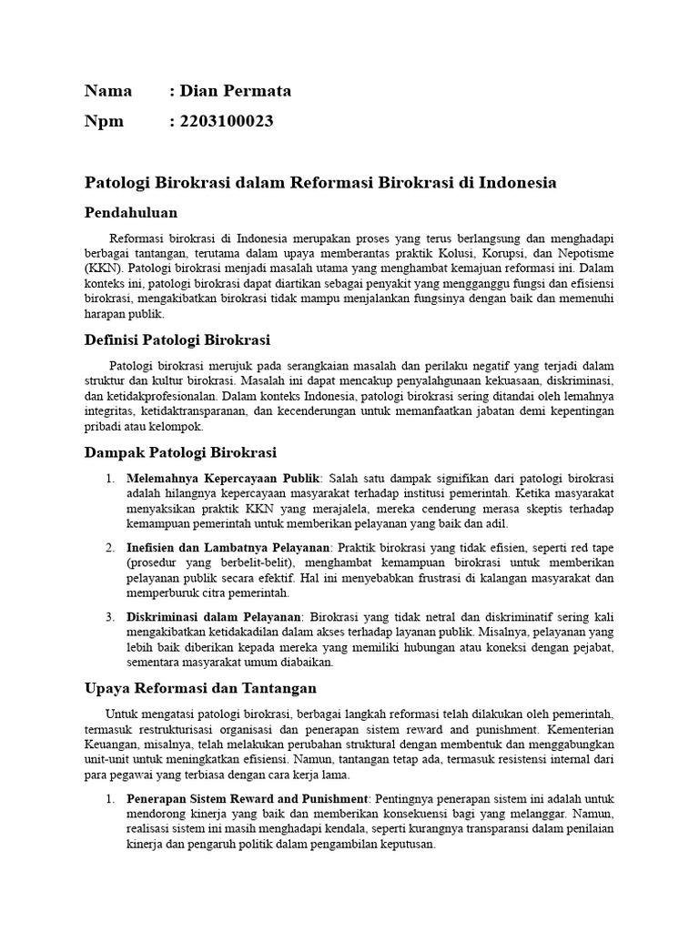 Dian Permata | PDF | Karier & Perkembangan