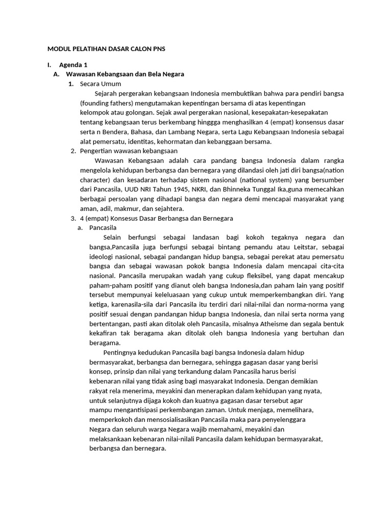 Resume Modul Pelatihan Dasar Calon PNS 123 | PDF | Ilmu Sosial