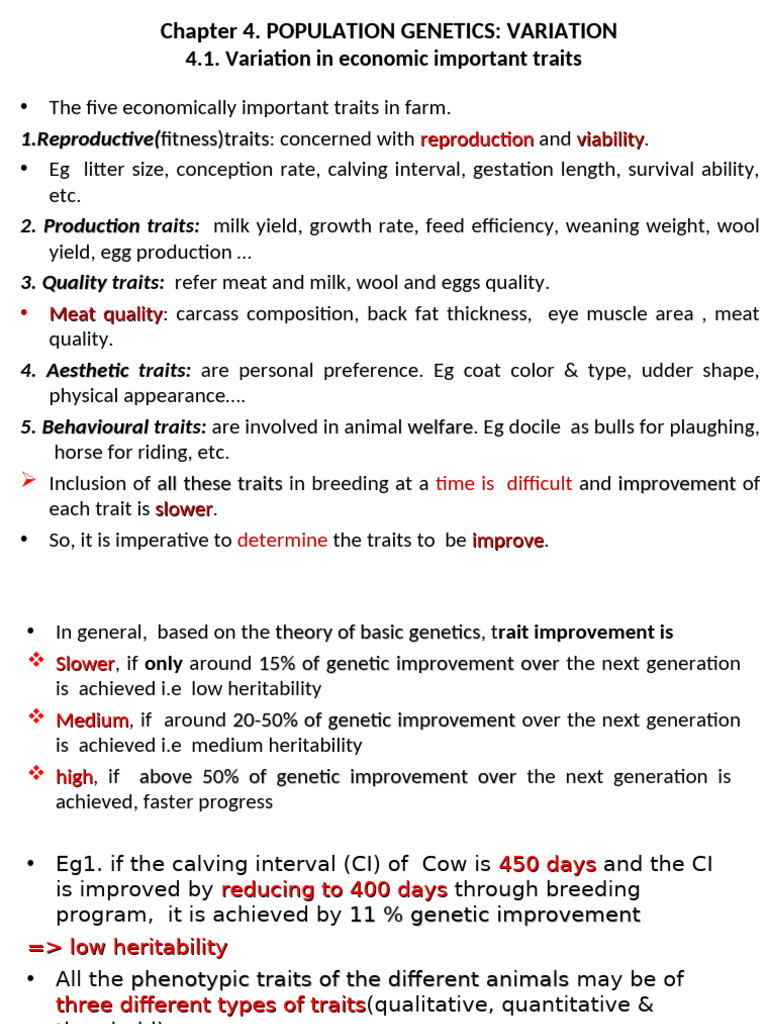 Chapter 4 Breeding (Autosaved) | PDF | Genetics | Genetic Variation