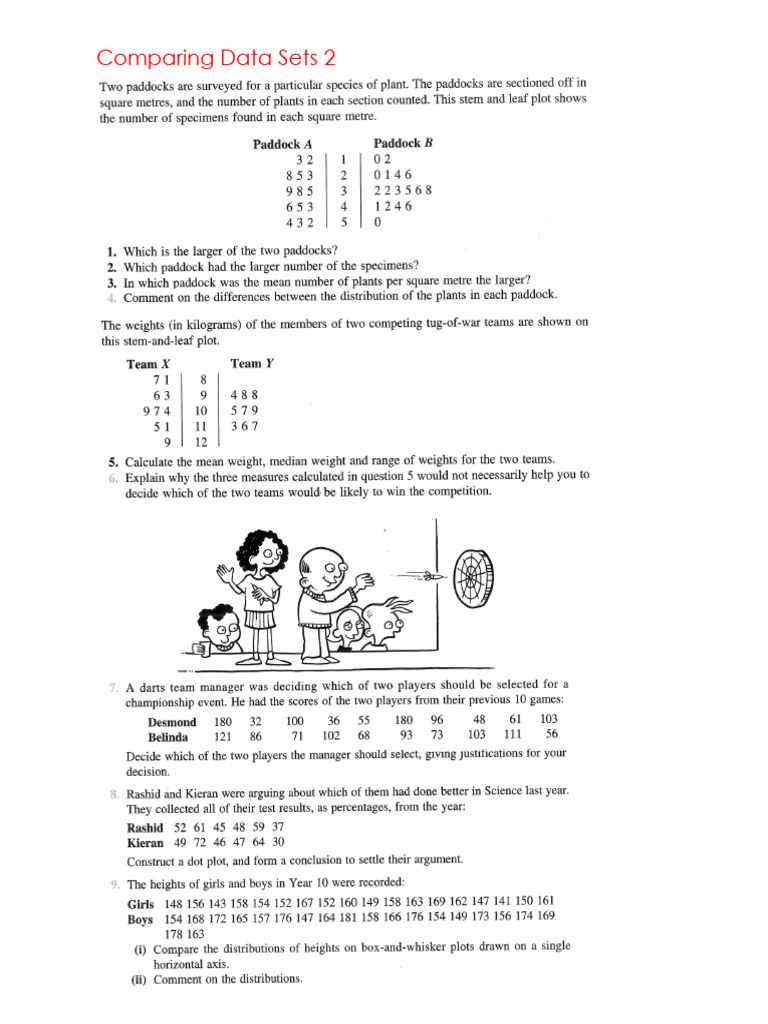 Comparing Data Sets 2 | PDF