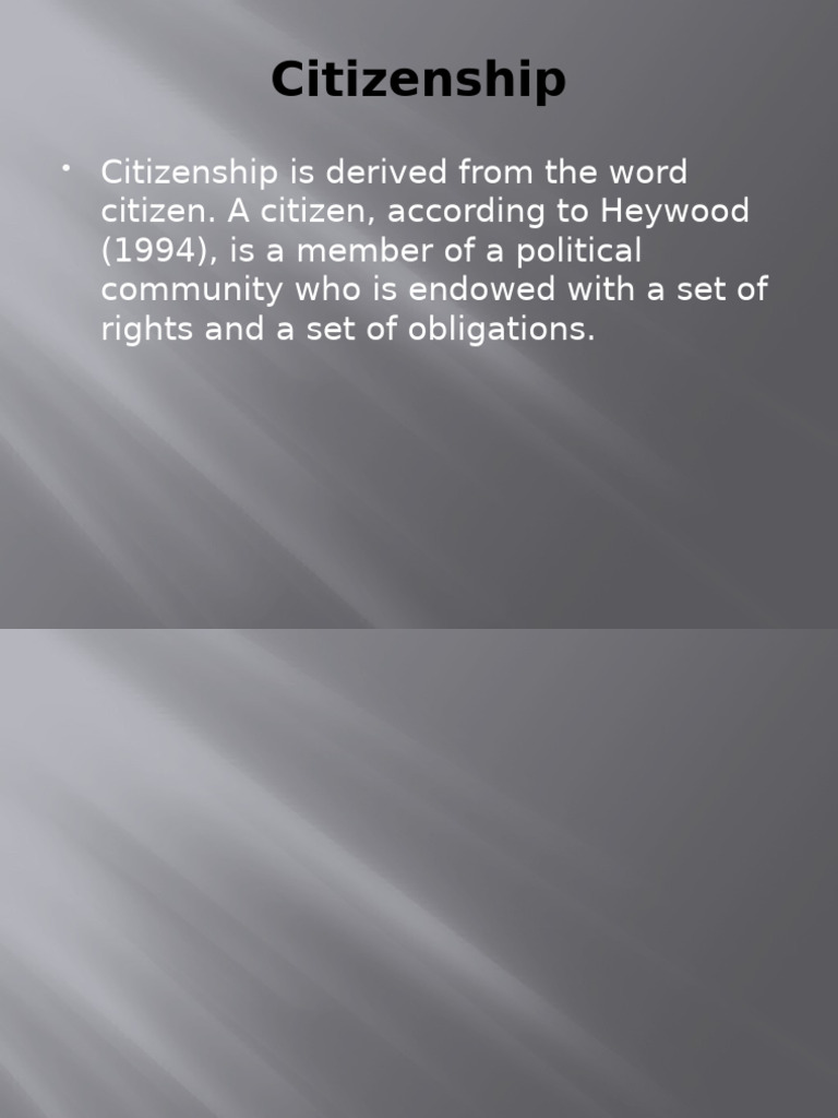 Understanding Citizenship Rights and Obligations | PDF | Democracy ...