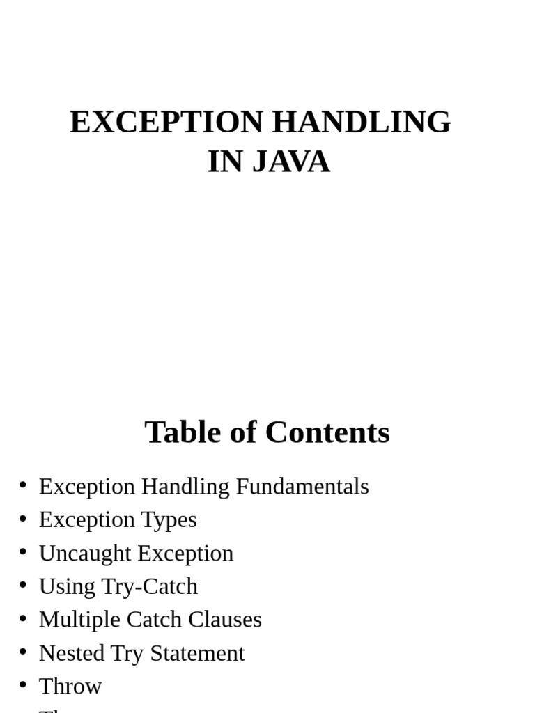 Chapter 7 Exception Handling | PDF | Computer Engineering | Software ... Chapter 7 Exception Handling | PDF | Computer Engineering | Software ...