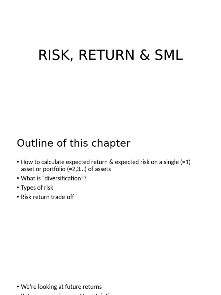 Chap 8 Risk and Return | PDF | Risk | Standard Deviation