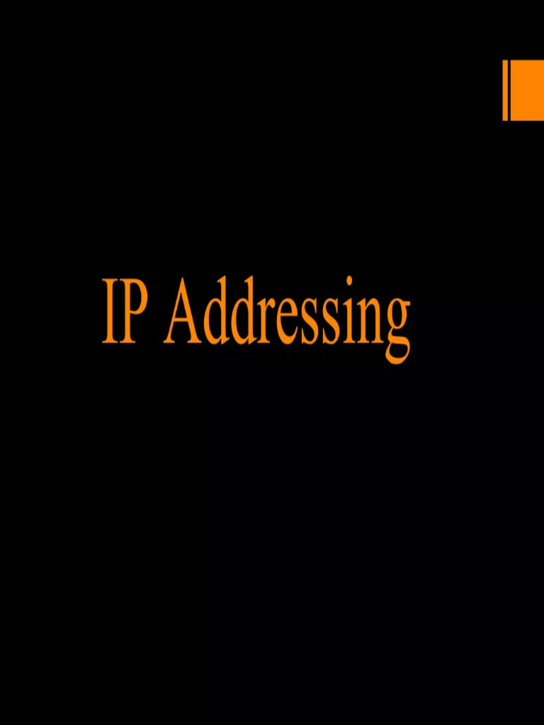 IP Addressing Topic 3 | PDF