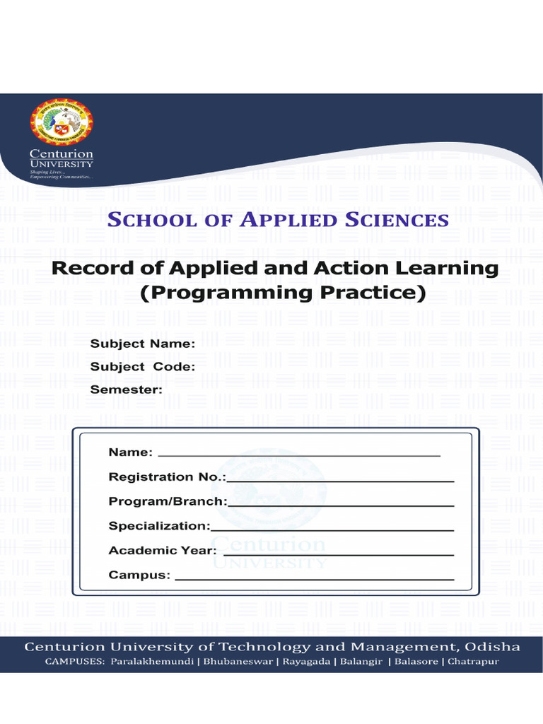Record of Applied and Action Learning CSE - A4-2pgs | PDF | Experiment ...