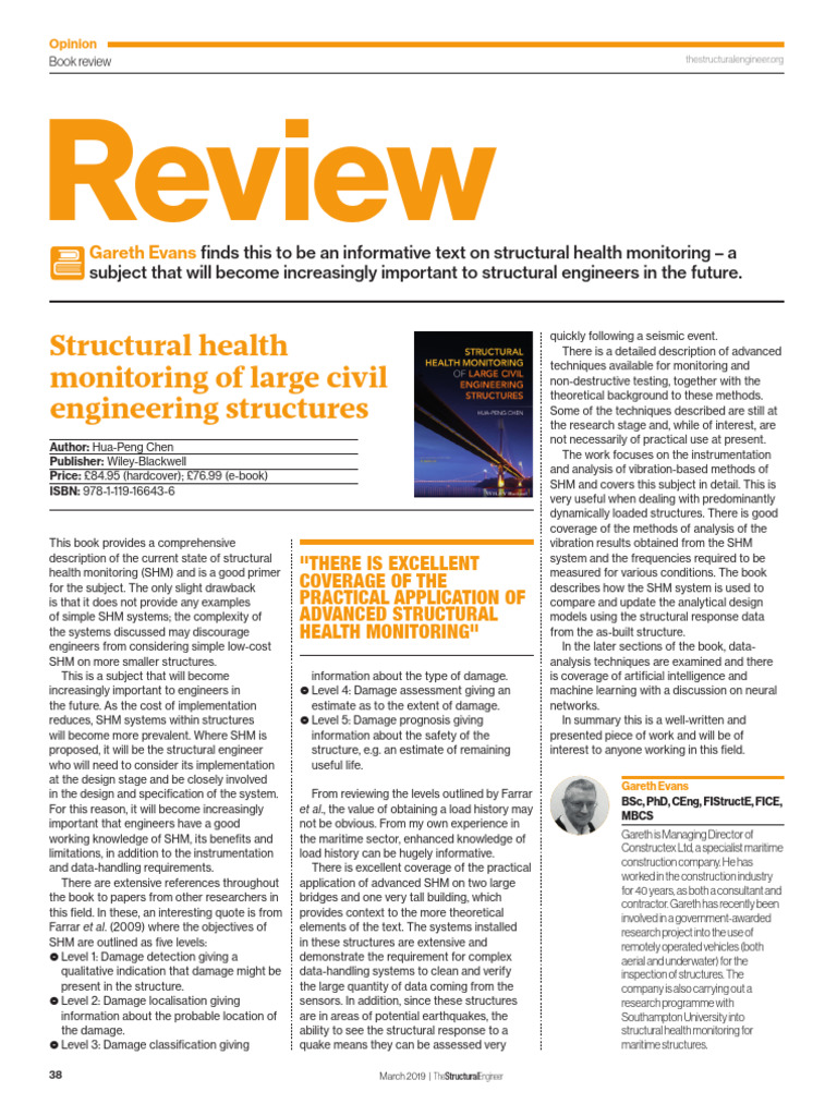 Review: Structural Health Monitoring of Large Civil Engineering ...