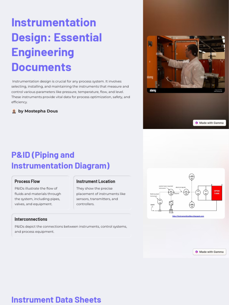 Instrumentation Design Essential Engineering Documents | PDF ...