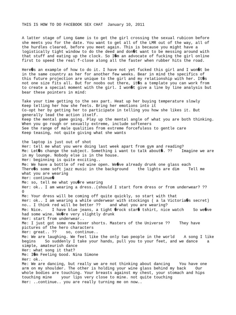 Sex Chart LLLLL | PDF