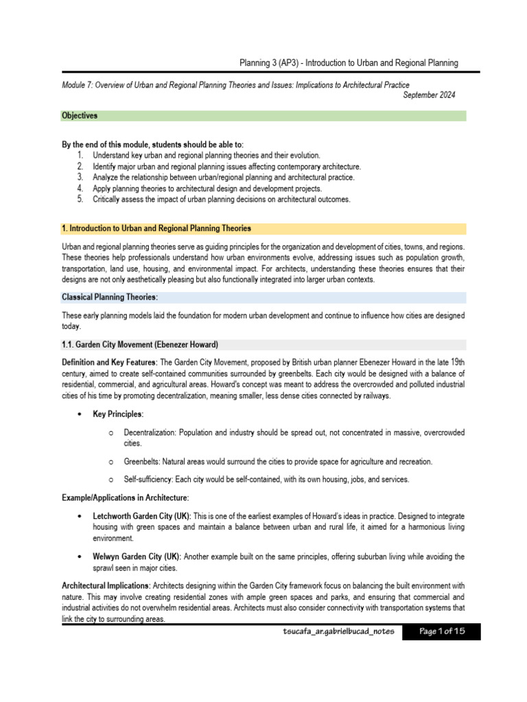 AP3 - Module 7 - Planning - Planning Theories and Issues - Implications ...