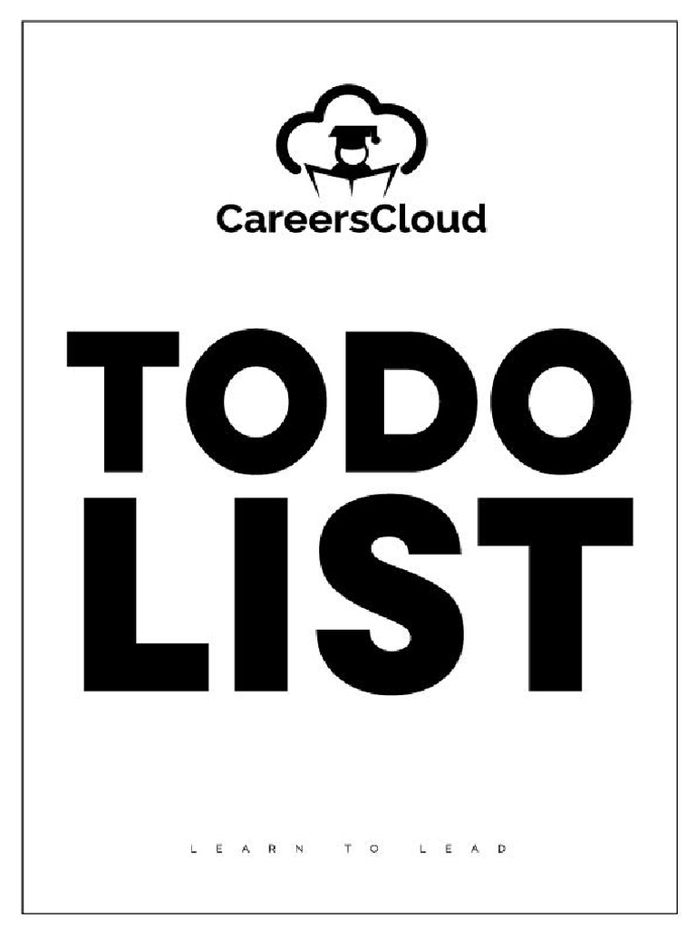 To Do List 1 | PDF
