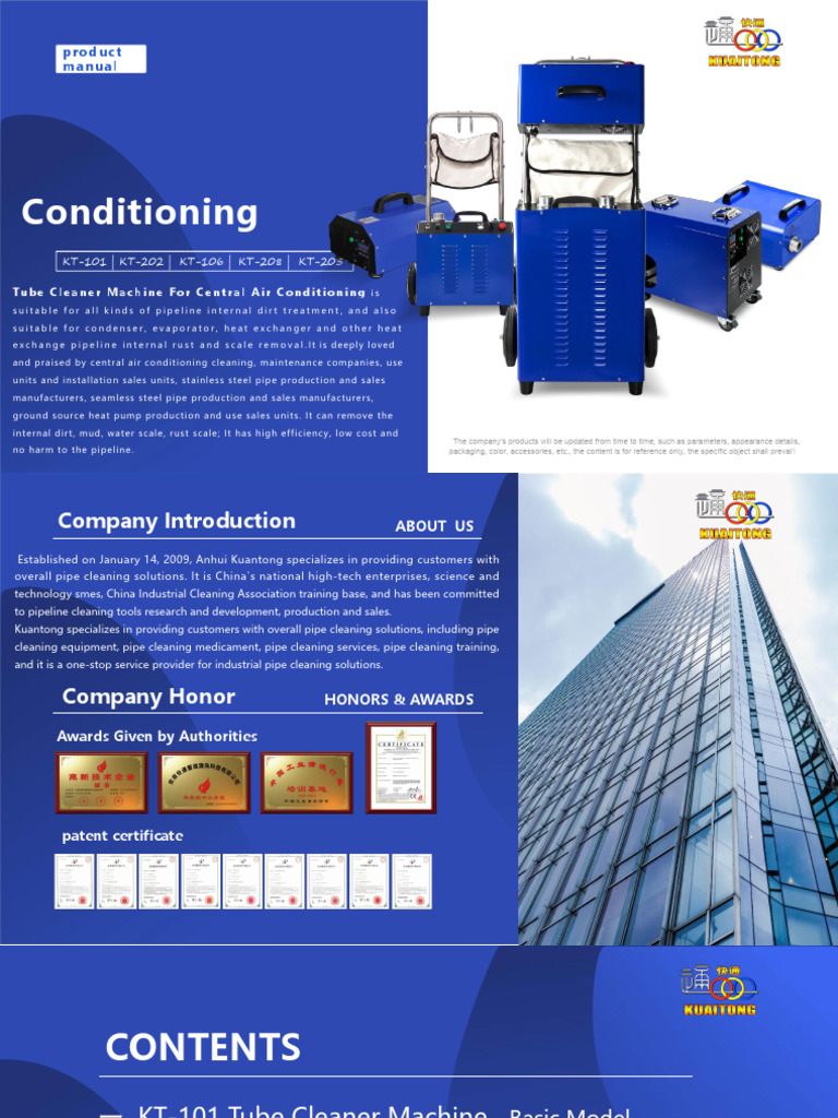 Chiller Tube Cleaner Instruction | PDF | Pipe (Fluid Conveyance) | Heat ...
