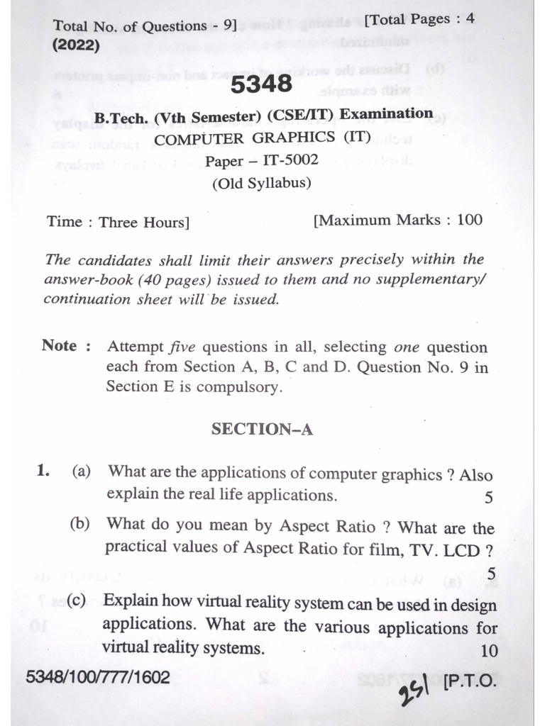 PYQ IT 5th Sem 3 | PDF