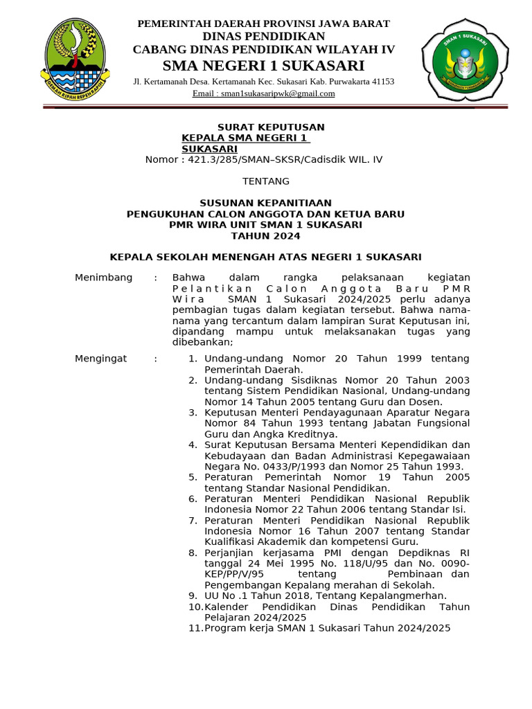 SK Panitia PMR 2024 | PDF