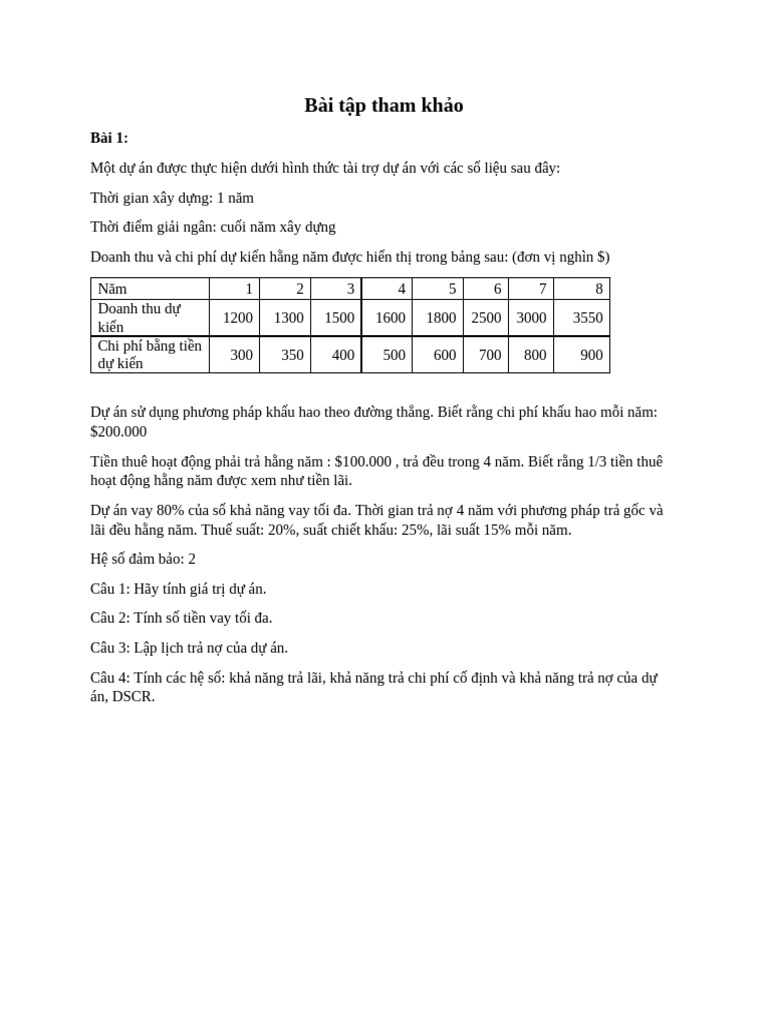 Bai Tap Tham Khao-D01 | PDF