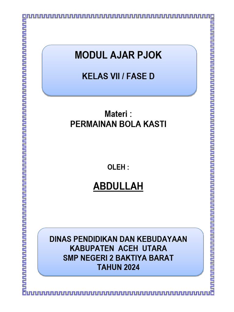 Modul Ajar - Abdullah UKIN KASTI | PDF