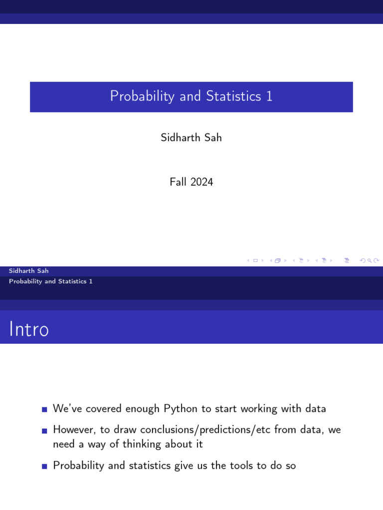 Probability and Statistics 1 | PDF | Estimator | Bias Of An Estimator