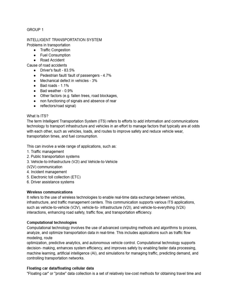 Group 1 | PDF | Traffic | Computing Group 1 | PDF | Traffic | Computing