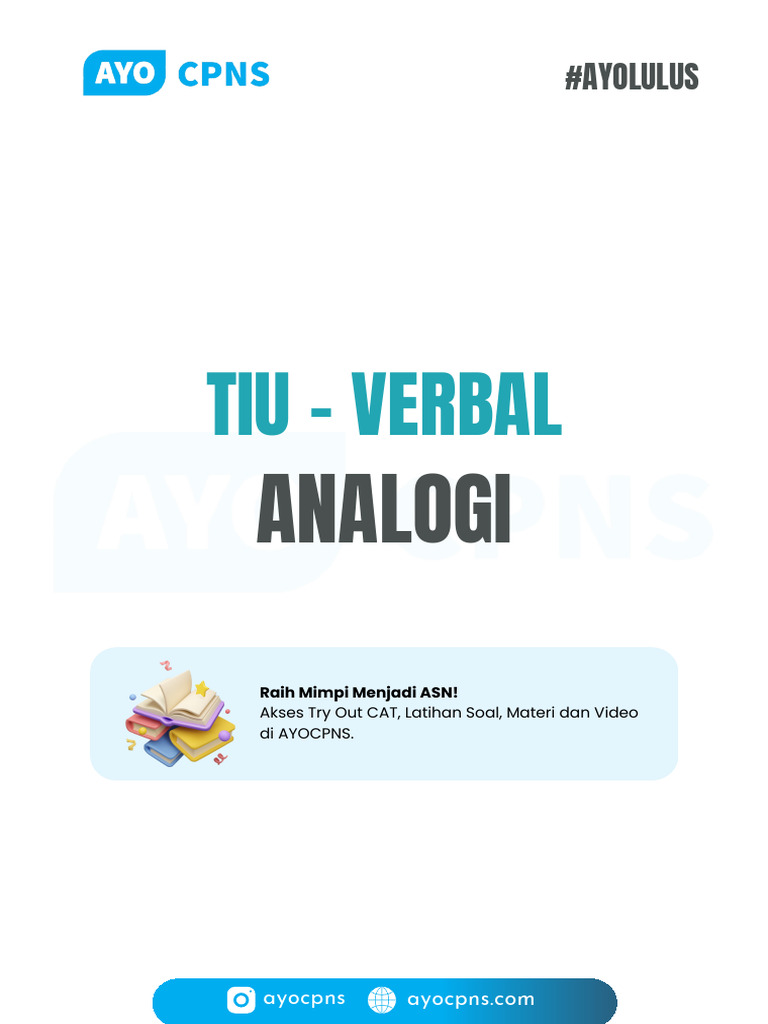 Ayocpns Tiu Verbal Analogi | PDF | Seni & Disiplin Bahasa | Kajian Bahasa Asing