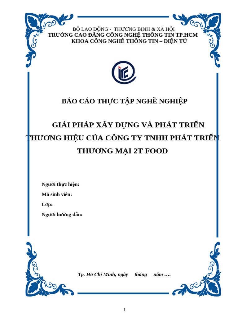 MH 40 BCTT TRƯỜNG CAO ĐẲNG CÔNG NGHỆ THÔNG TIN TP.HCM KHOA CÔNG NGHỆ THÔNG TIN - ĐIỆN TỬ GIẢI ...