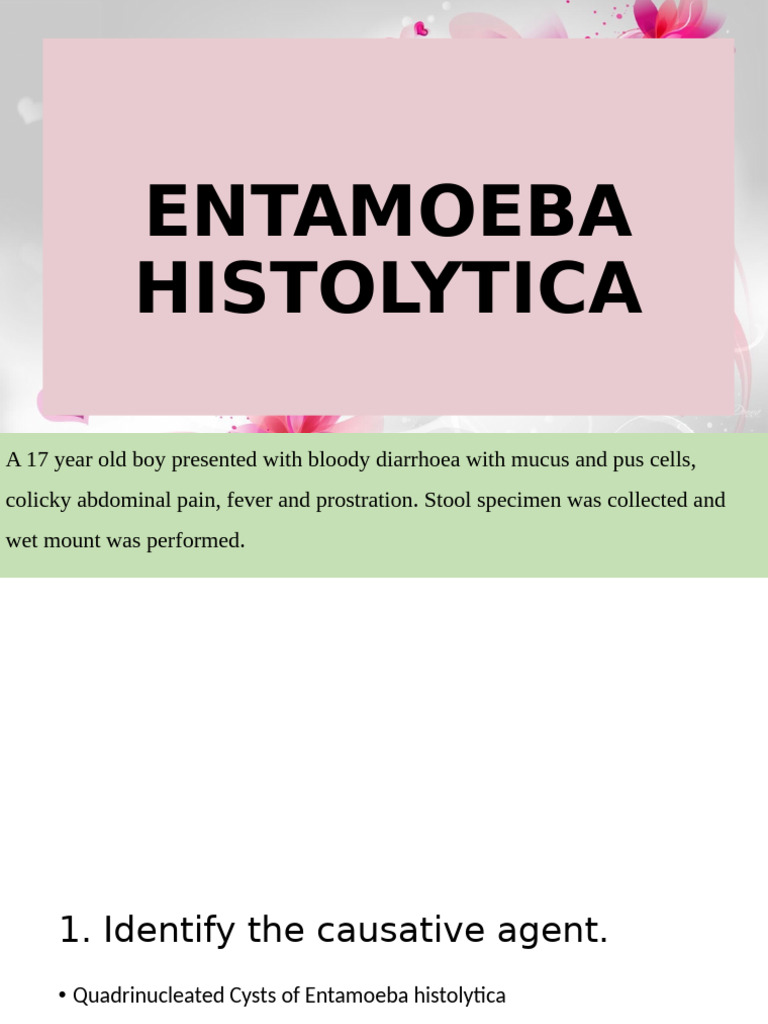 Entamoeba Histolytica: Diagnosis & Treatment | PDF
