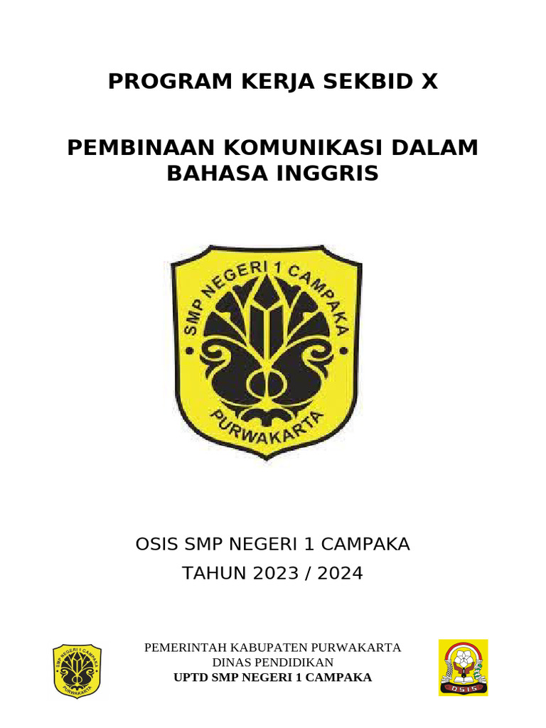 Program Kerja Sekbid X | PDF