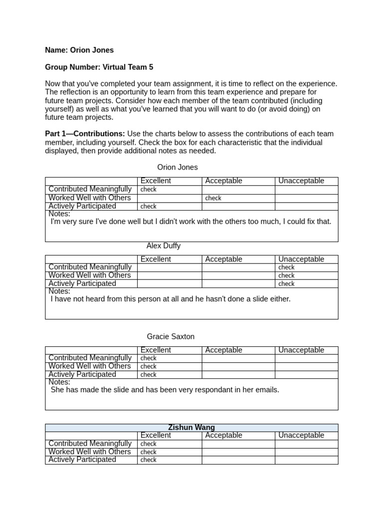 Unit 7 Group Project Reflection | PDF