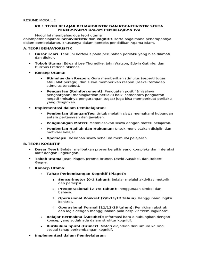 Resume Modul 2 | PDF | Karier & Perkembangan