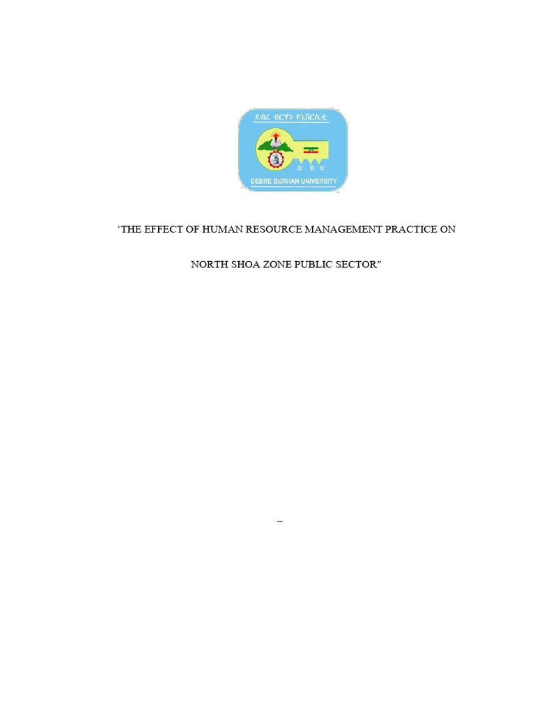 Gebrewold Research New End Last EDITTED | PDF | Human Resource ...