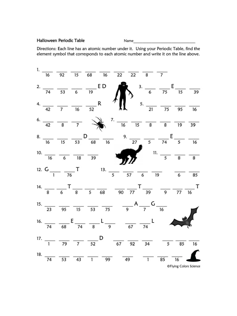 Halloween Decoder Science | PDF