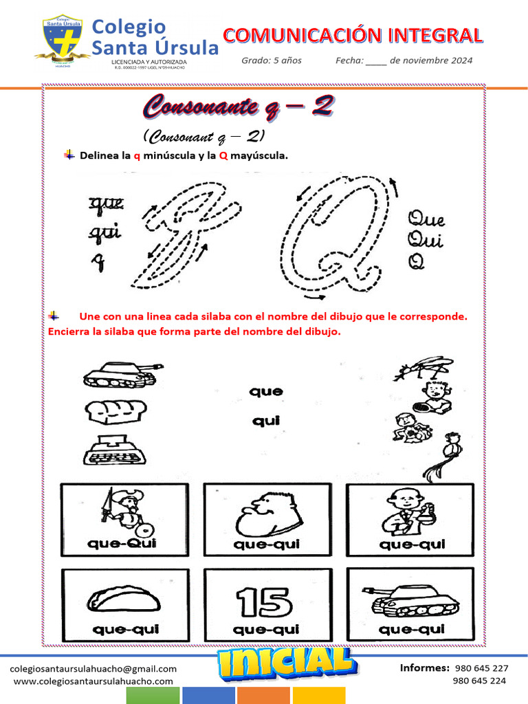 Consonante Q, C,, Y, LL | PDF | Grafemas | Fonética