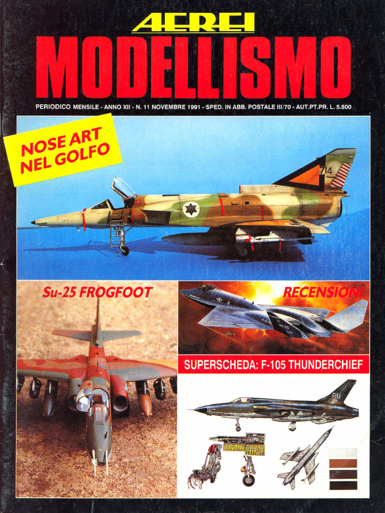 Aerei Modellismo 1991 11 Kfir C 2 Su 25 F 105 - Compress | PDF
