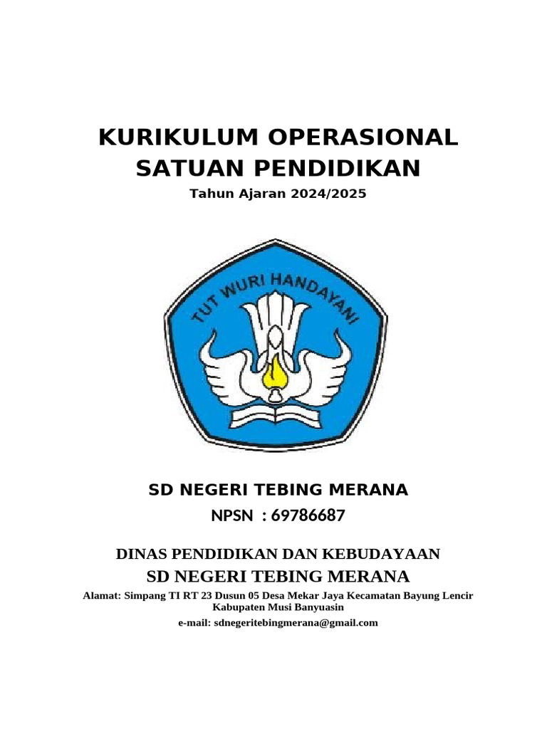 Kosp SDN Tebing Merana Tahun Ajaran 2023-2024 Hasil Perbaikan | PDF