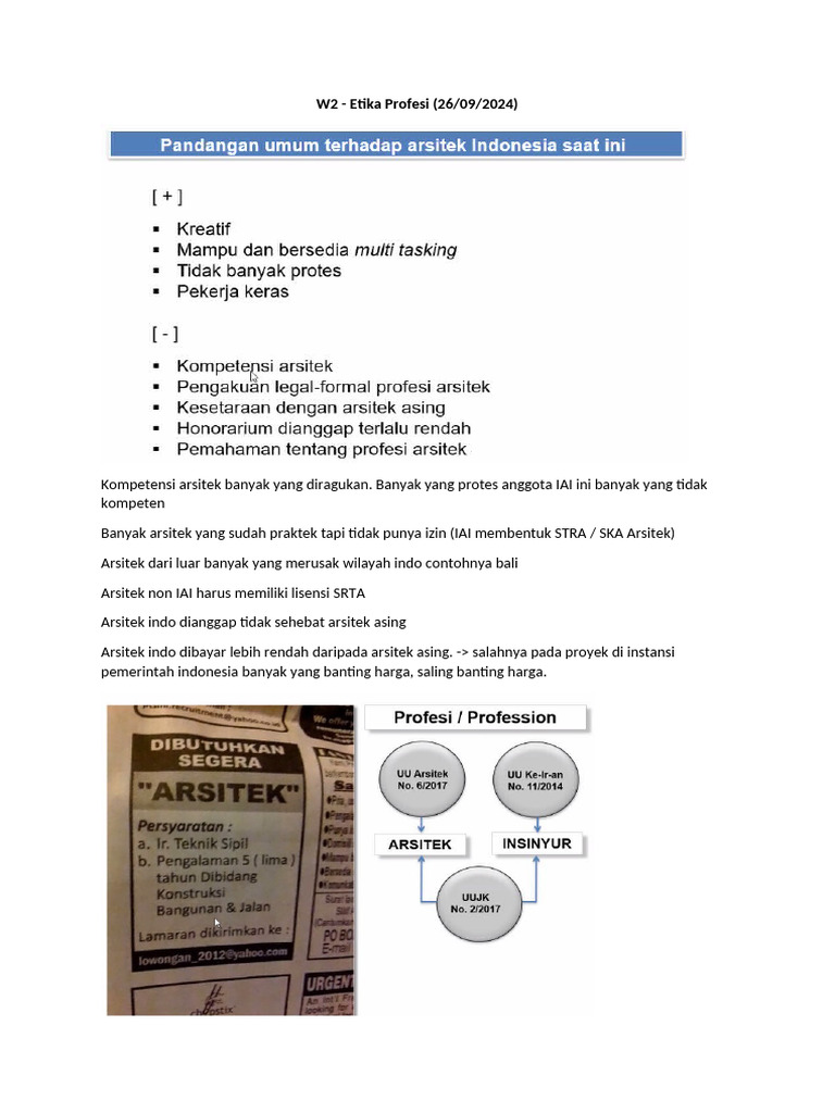 Etika dan Kompetensi Arsitek Indonesia | PDF