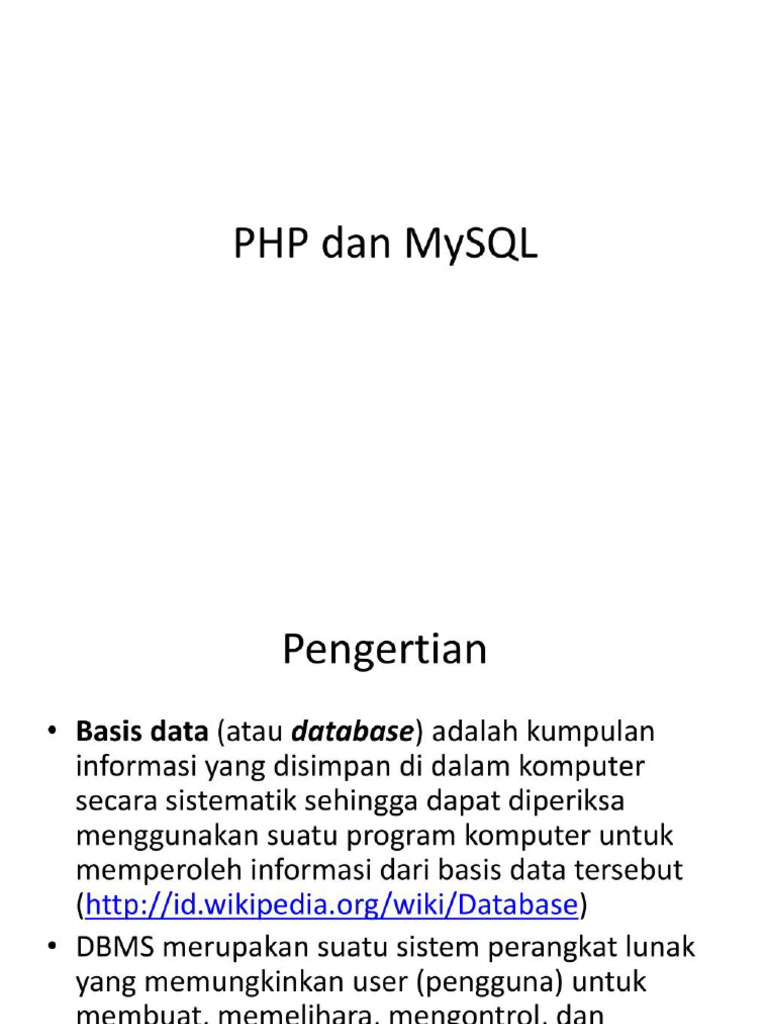 PHP Dan Mysql | PDF