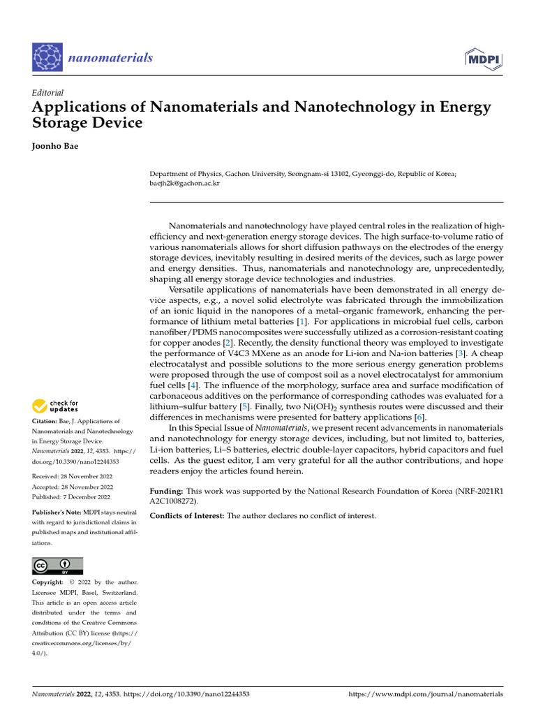 Applications of Nanomaterials and Nanotechnology in Energy 1ae95n7j ...