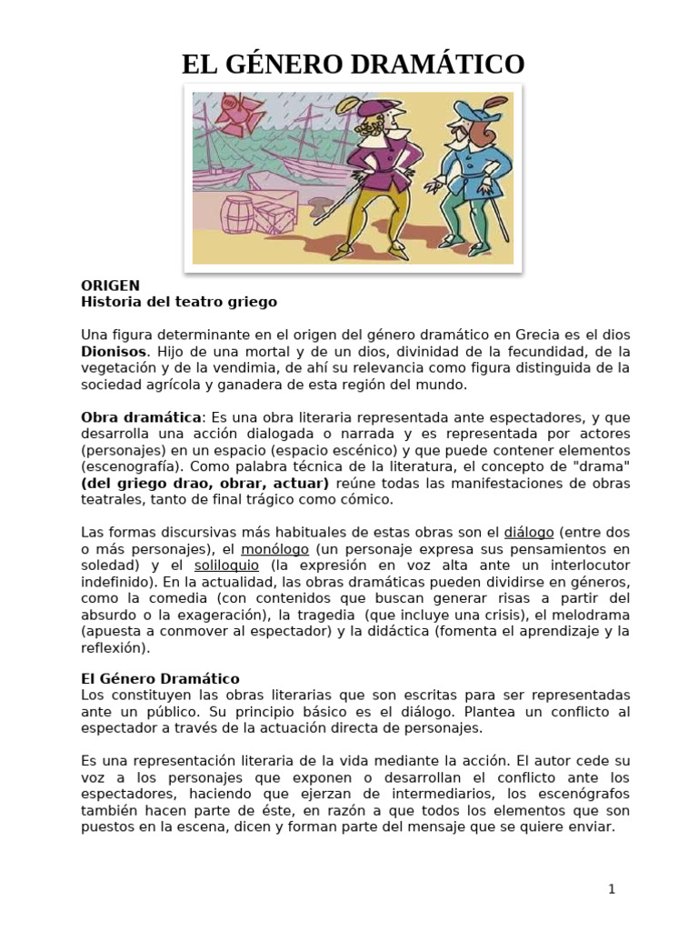 El Género Dramático | PDF | Teatro | Tragedia