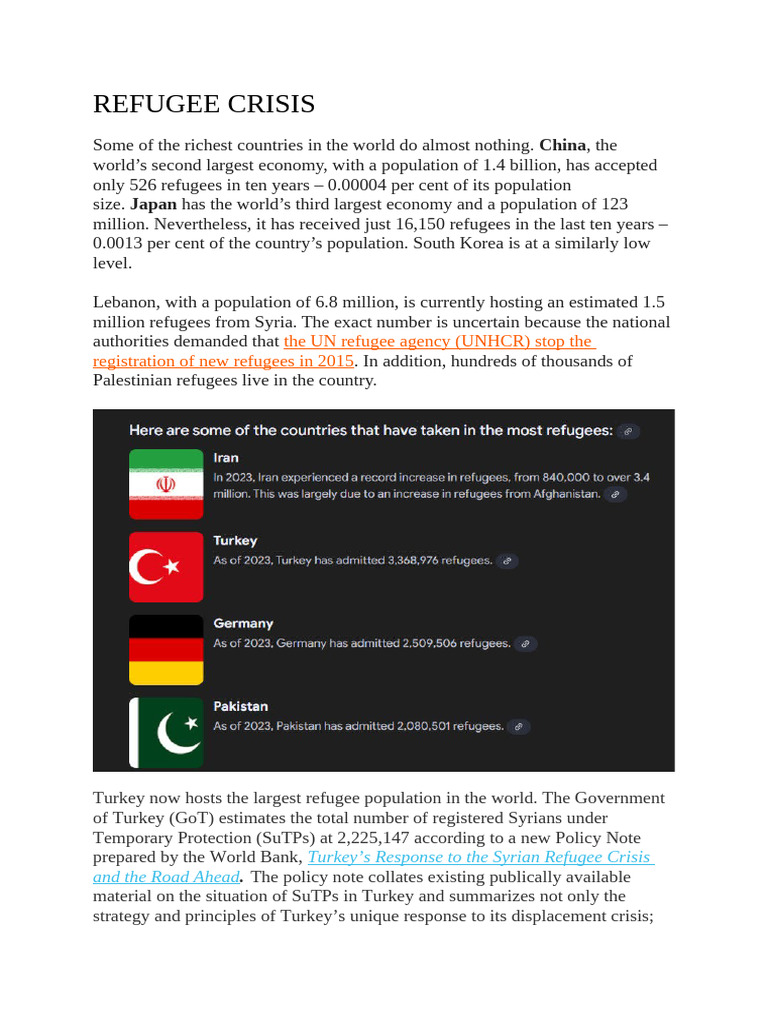 Refugee Crisis | PDF | Social Science