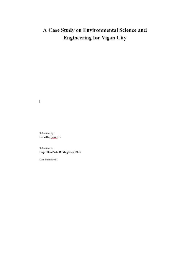De Villa - Progress Report 1 (Individual Case Study) | PDF