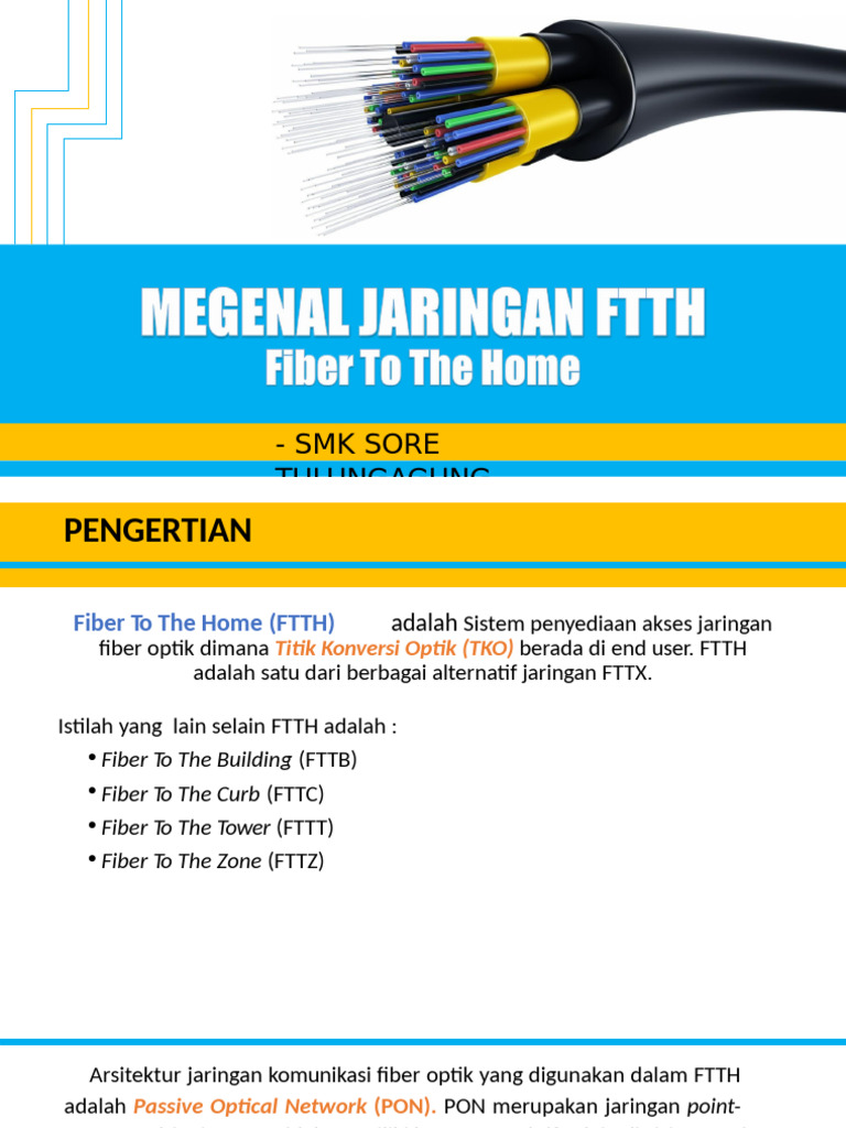 Komponen dan Topologi FTTH | PDF | Sains & Matematika