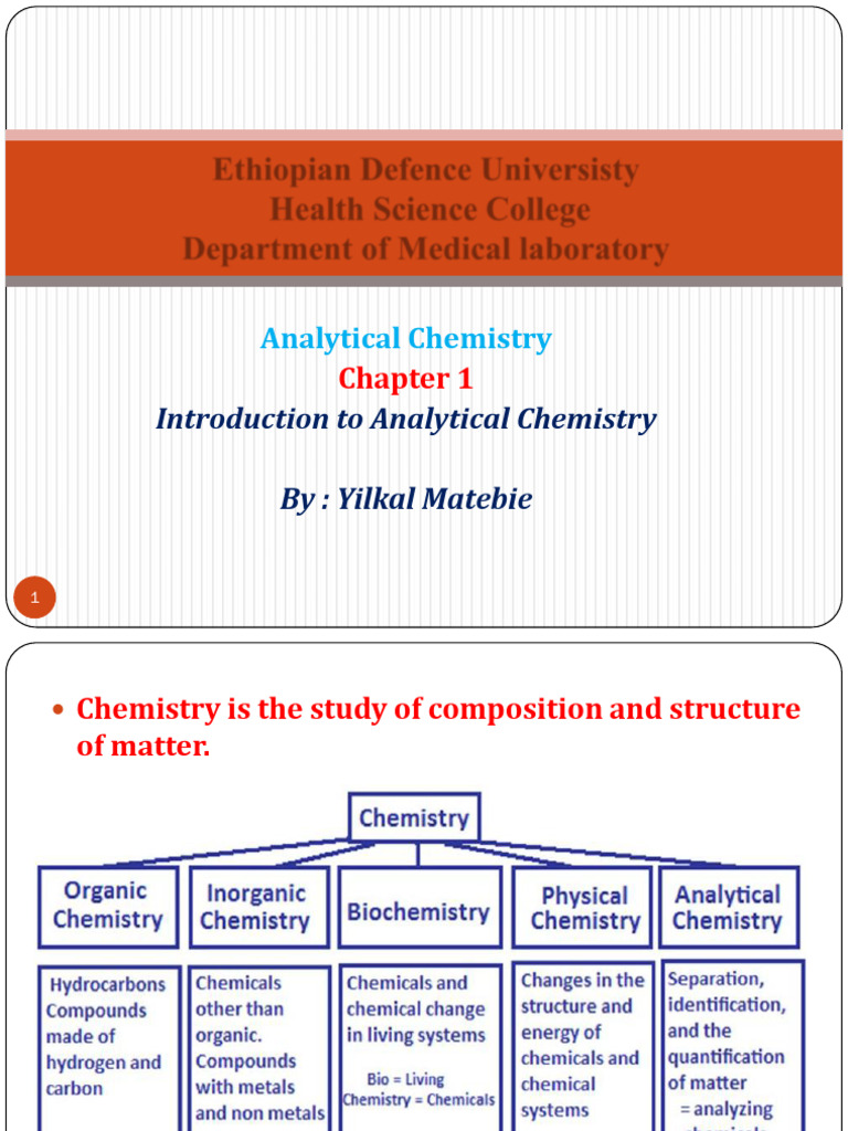 Chapter 1 Introduction To Anaytical Chemistry | PDF | Analytical ...