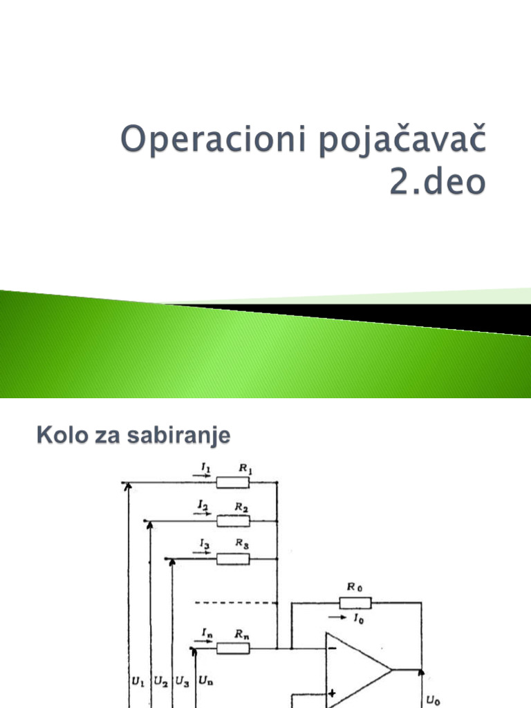 Operacioni Pojačavač 2.deo | PDF