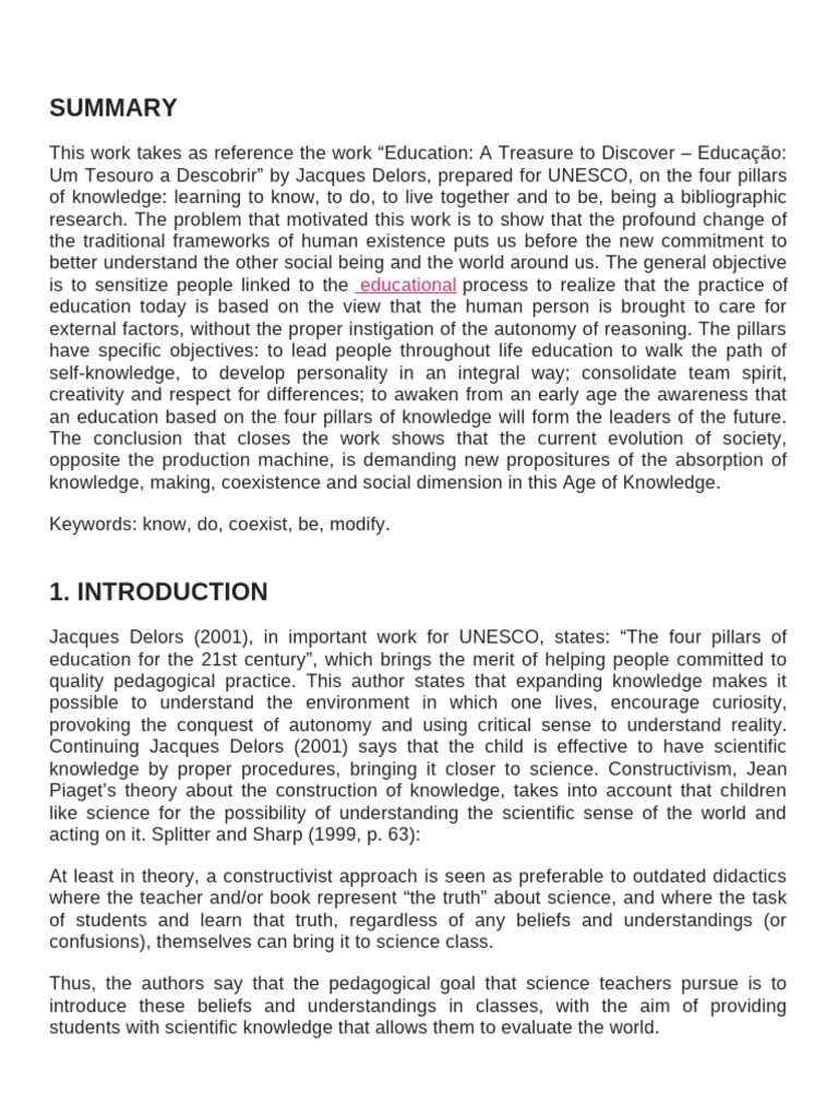 4 pillars data 1 | PDF | Knowledge | Memory