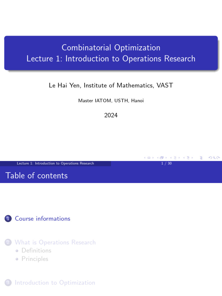 Or Part1 Lecture1 Introduction Pdf Mathematical Optimization Linear Programming